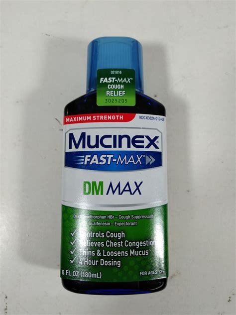 Exp 02 22 Mucinex Fast Max Dm Max Strength Adult Cough Suppressant
