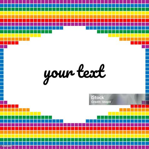 Lgbt 플래그의 색상에 템플릿및 흰색 배경에 텍스트에 대한 장소 무지개 픽셀 디자인입니다 게이 레즈비언 트랜스 젠더 사랑