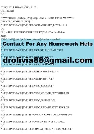 SQL FILE FROM MOODLEUSE Master GO Object Databa Pdf
