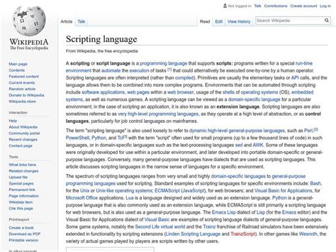 Wikipedia Scripting Language Handout For 9th 10th Grade Lesson Planet