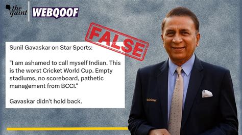 Fact Check No Sunil Gavaskar Didnt Criticise Bcci For