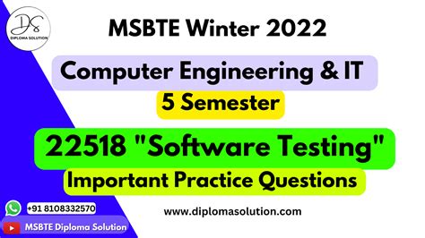 22518 Software Testing Important Questions For Msbte Exam Co It 5