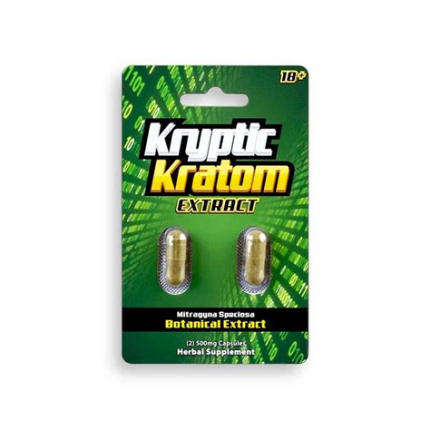 Kryptic Kratom Extract Capsules 2ct 500mg