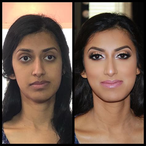 Before And After Makeup Indian Bride