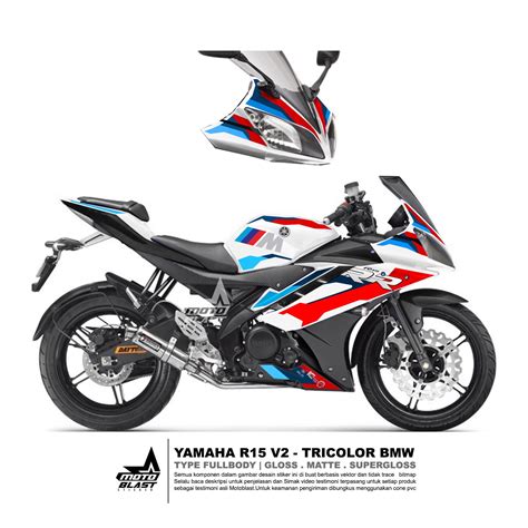 Modifikasi Striping Yamaha R15 V2 Tricolor Bmw Motoblast