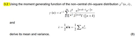 Solved Using The Moment Generating Function Of The Chegg