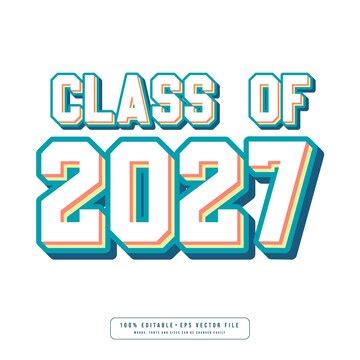 Premium Vector Senior Class Of 2027 Text Vector