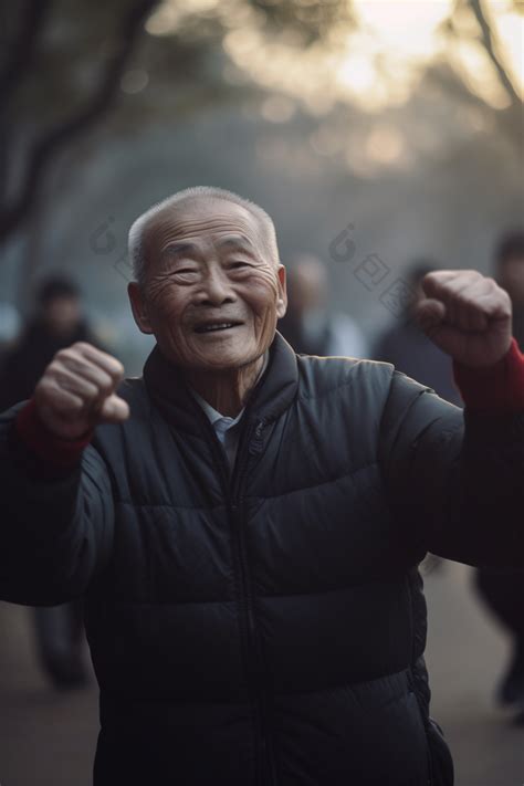 老年人锻炼身体竖图图片 包图网