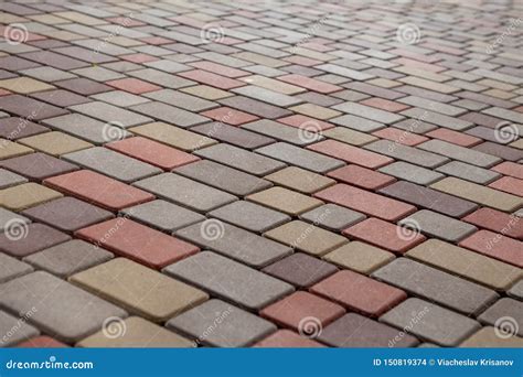Photo Of Multi Colored Paving Stones Pattern And Background Stock Photo