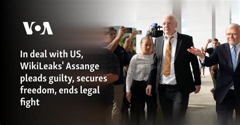 In Deal With Us Wikileaks Assange Pleads Guilty Secures Freedom