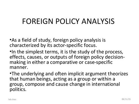 Foreign Policy Analysis