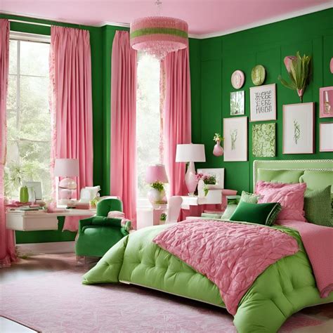 Pink And Green Bedroom Theme