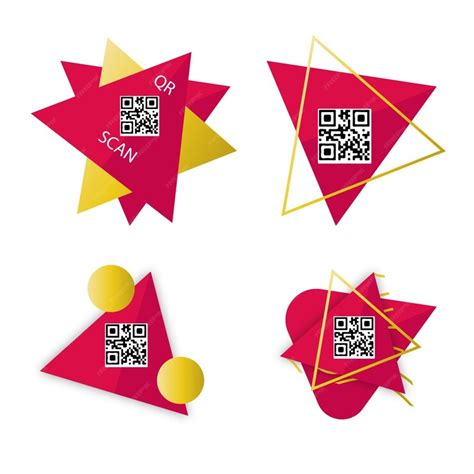 premium vector qr code label set