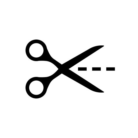 Scissors Cut Line Icon Cut Here Symbol With Dashed Or Dotted Line Paper Incision Site