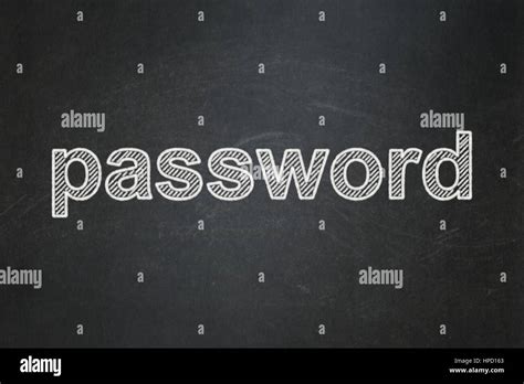 Safety Concept Text Password On Black Chalkboard Background Stock