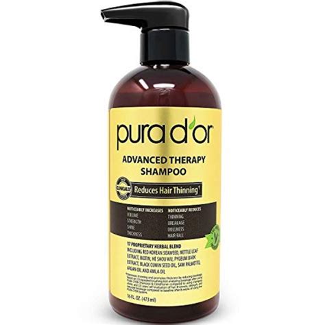 Pura Dor Advanced Therapy Shampoo Reduces Hair Thinning
