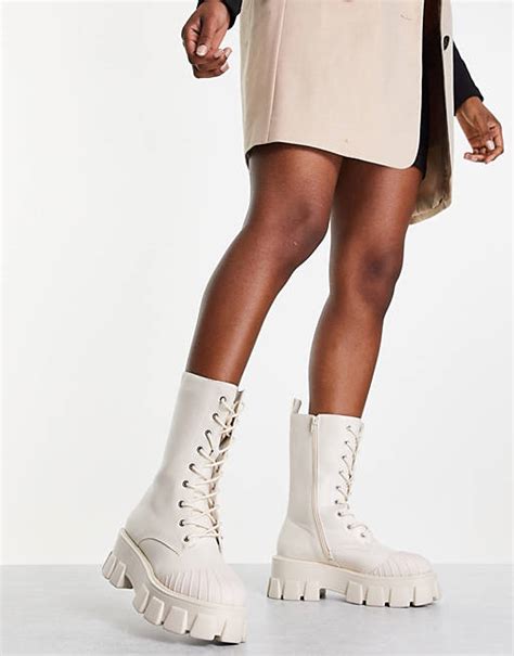 Truffle Collection Bottines Chunky à Lacets Et Semelle épaisse Noir