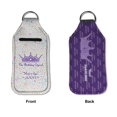 Custom Birthday Princess Hand Sanitizer And Keychain Holder Personalized