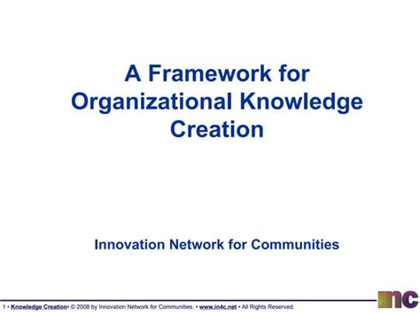Framework For Knowledge Creation Ppt