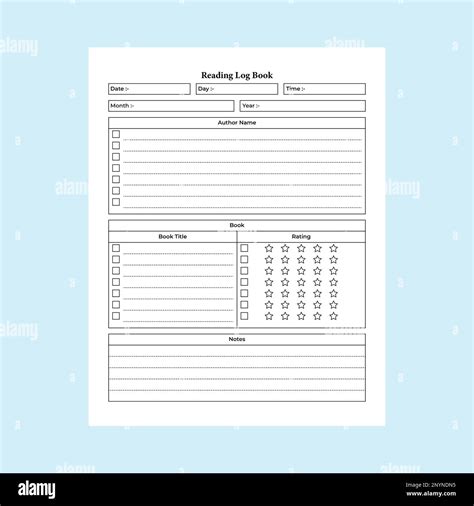 Reading Info Tracker Kdp Interior Book Reader Information And Author Name Tracker Template Kdp