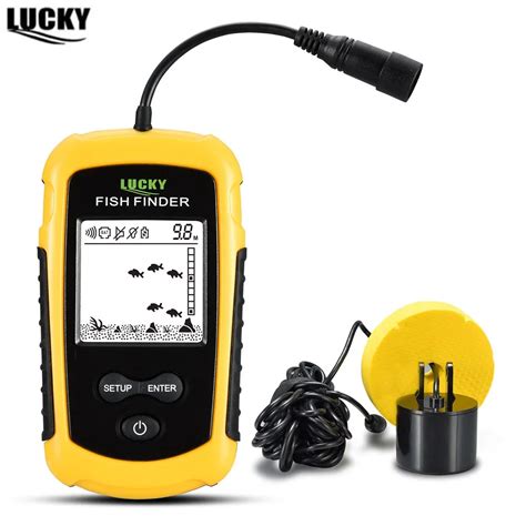 Portable Sonar Fish Finder Findfish LUCKY FF Fishfinder Marine Sonar Transducer LCD