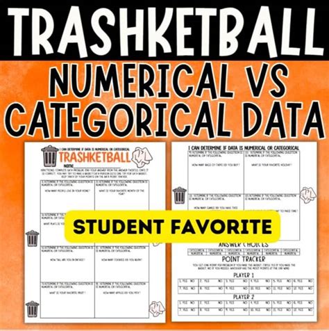 Numerical And Categorical Data Numerical Vs Categorical Data Trashketball Game