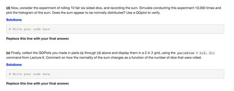 Solved Exercise Dice To Meet You A Consider The Chegg