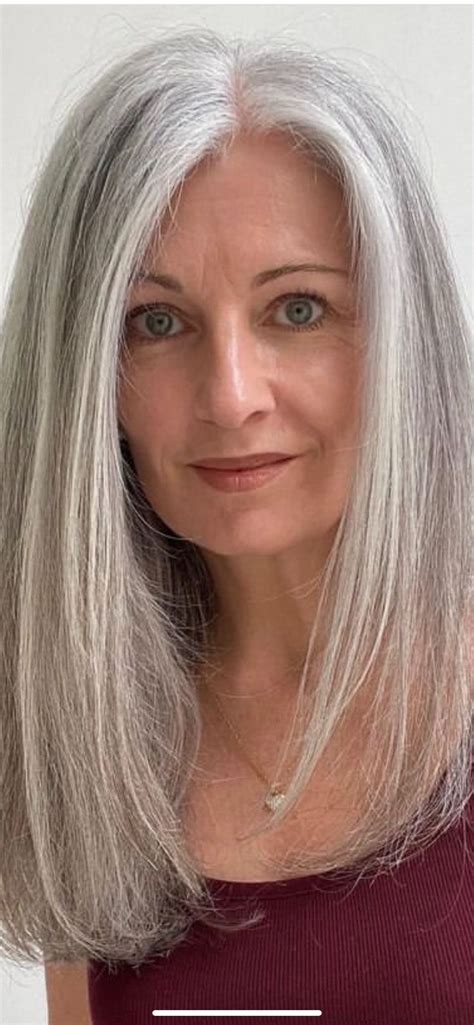 Long Gray Hair Grey Hair Headshots Women Straight Long Ageless