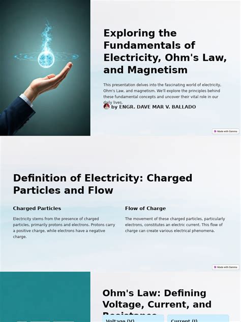 Exploring The Fundamentals Of Electricity Ohms Law And Magnetism Pdf Electricity Voltage