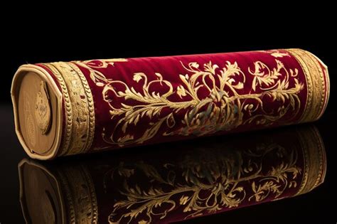 Premium Ai Image Sacred Scroll Closed Torah With Embroidered Velvet