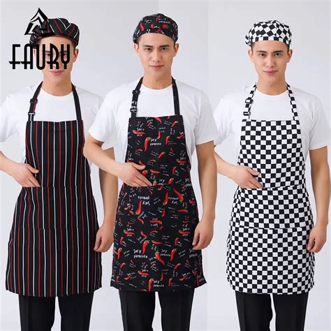 Unisex Striped Plaid Graphic Print Adjustable Halter Neck Home Kitchen