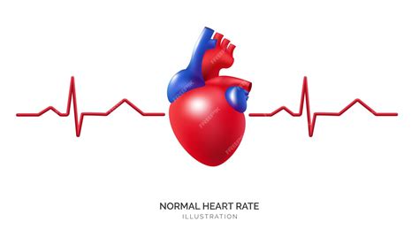 Ilustración De Icono 3d De Un Corazón Humano Y Frecuencia Cardiología