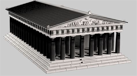 파르테논 신전 3d 모델 30 3ds Max Obj Fbx Free3d
