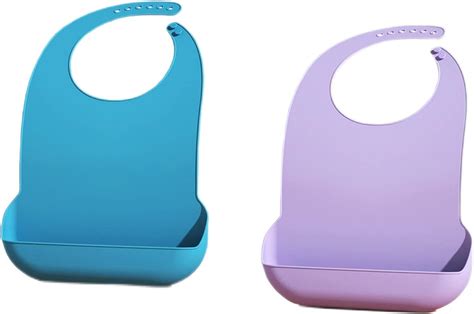 Hadeweite 2 Pieces Adult Bib Large Silicone Adult Bibs