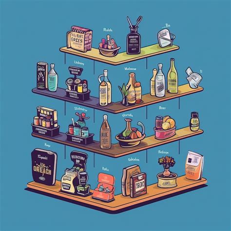 Premium Ai Image A Showcase Have Many Product In Display