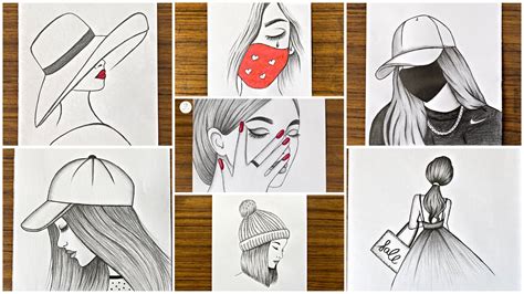 6 Easy Girl Drawing Ideas Girl Drawing Step By Step Easy Drawing Ideas For Beginners Youtube