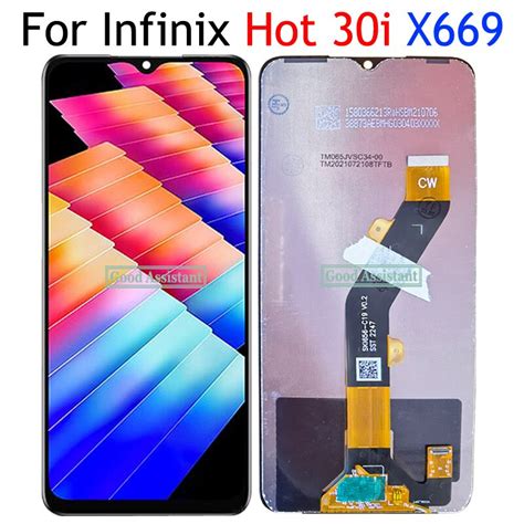 6.56 "Original Preto Para Infinix Hot 30i X669 X669C Hot30i NFC X669D ...