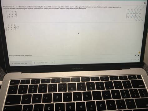 Solved The Expansion Of A 3x3 Determinant Can Be Remembered