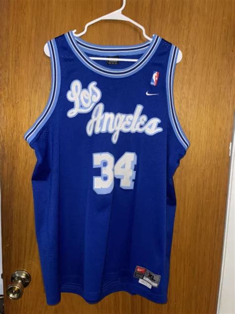 Maillot Vintage Los Angeles Lakers Shaquille Shaq Oneal 34 Nike Nba