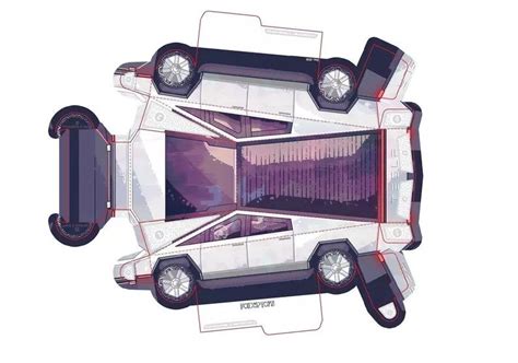 Tesla Cybertruck Paper Model Template Tesla Cybertruck Diy Made Of Paper 9 Steps With Pictures