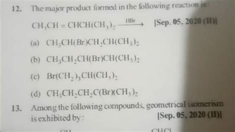 The major product formed in the following reaction is: \[ \left.\mathrm{C..