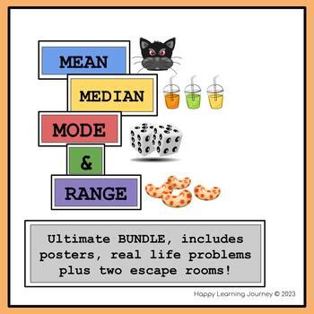 Mean Median Mode Range Ultimate Bundle By Happy Learning Journey