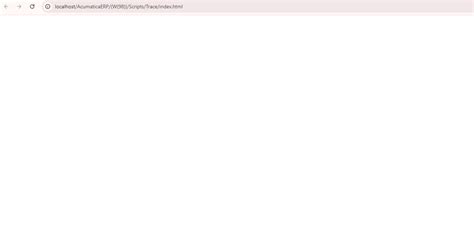 trace page displaying blank when running locally community