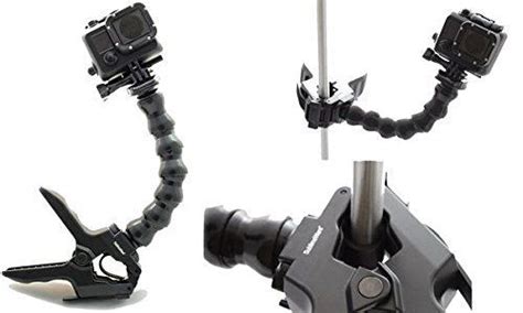 SublimeWare Jaws Flex Clamp Mount Camera Flexible Adjustable Gooseneck Goose Bend Arm Gopro Jaws