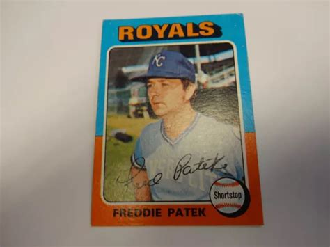 1975 Topps Baseball Freddie Patek Kansas City Royals Card 48 Eur 2 20