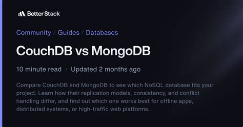 Couchdb Vs Mongodb Better Stack Community