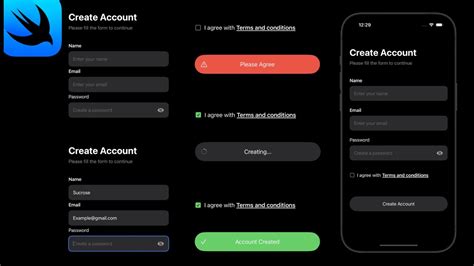 Swiftui Create Account Screen Youtube