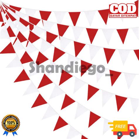 Jual Bendera Segitiga Mini Bendera Festival Merah Putih Bendera Kain