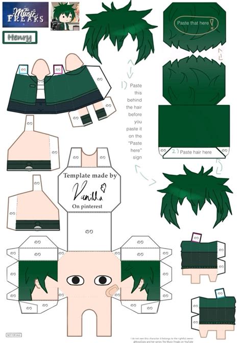 Henry Tmf Papercraft S1 Gacha Club Cute Drawings Paper Dolls Paper Crafts