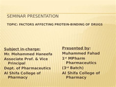 Pptx Factors Affecting Protein Binding Of Drugs Dokumentips